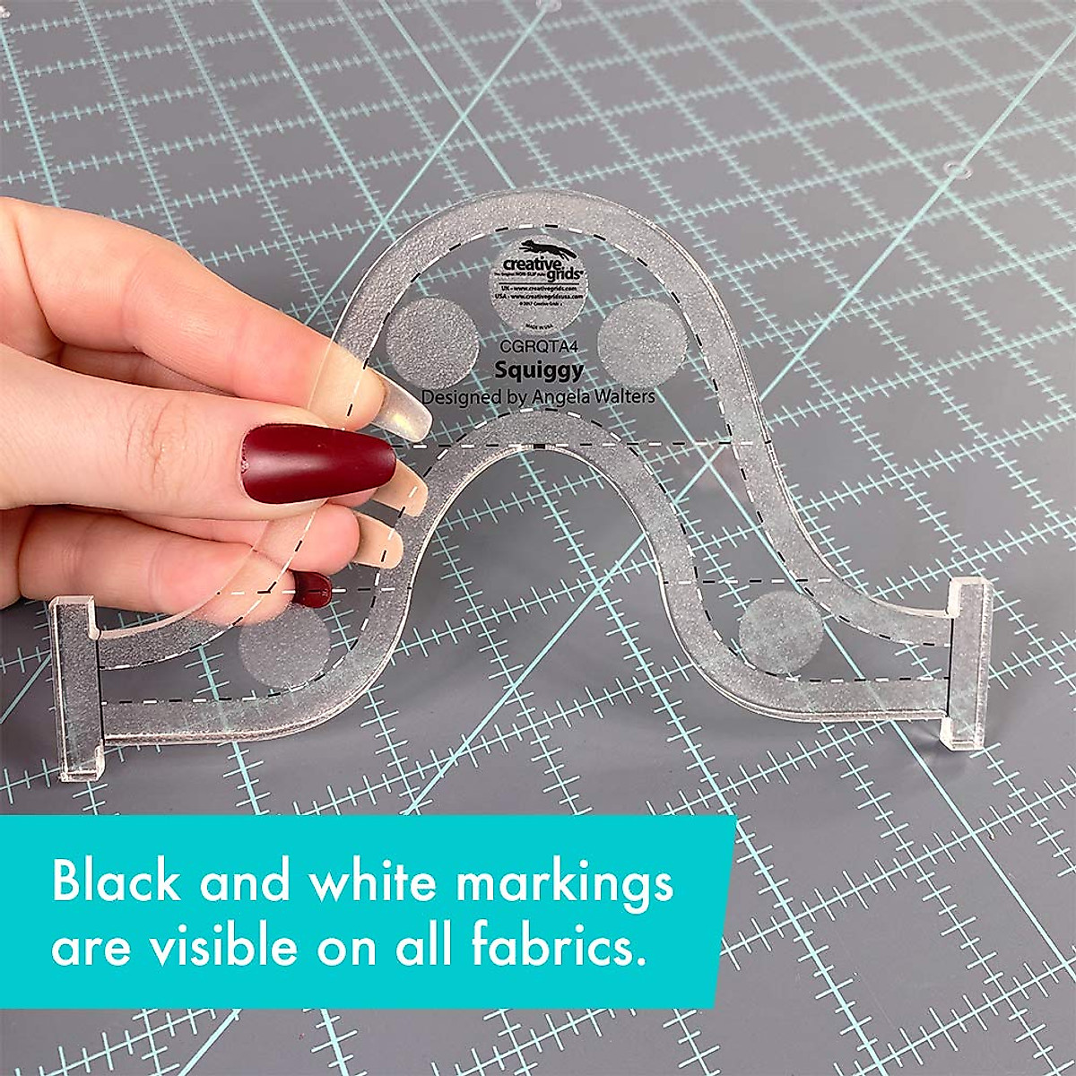 Creative Grids Machine Quilting Tool - Squiggy - CGRQTA4