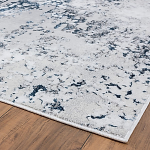 Dara Antik Abstract Pattern Blue 5x7 Contemporary Modern Area Rug