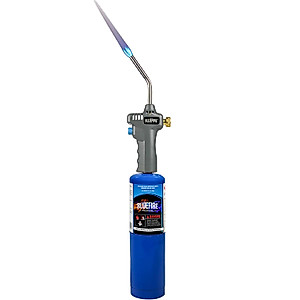 BLUEFIRE BTS-8071 Trigger Start Handy Gas Welding Propane Torch Head MAPP MAP PRO Handhold Portable Nozzle Upgrade Brass Knob All-purpose Flame Thrower Tool for Brazing Soldering Cooking Lighting