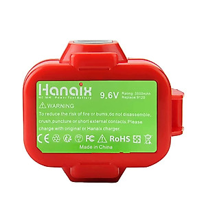 Hanaix 3.5Ah Replacement for Makita 9.6V Battery PA09 9100 9100A 9120 9122 9133 9134 9135 9135A 192595-8 192596-6 192638-6 193977-7 Ni-MH Battery