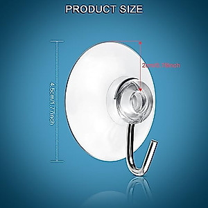 Mudder Suction Cup Hooks Wall Hooks, Home Kitchen Bathroom Wall Window Towel Robe Hangers, Utility Hooks Hangers, Home Hanging Organizer Supplies, Use on Smooth Surface (80 Pieces, 45 mm)