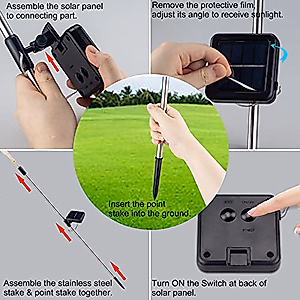 VILLTAK Firework Solar Lights, Outdoor Chandelier, 180 LED Starburst Lights, 8 Modes Solar Chandelier, DIY Decorative Garden Fireworks Lamp for Gazebo Christmas Party, Warm White, Large