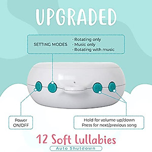 Baby Mobile Arm for Crib with Musical Box - 23 Inch Crib Mobile Arm - Crib Mobile Motor Play 12 Lullabies (30 Min Auto Off) - Holder for DIY Clamp Mobile