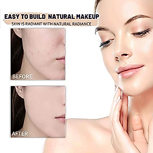 CC Cream Foundation, Mushroom Head Air Cushion CC Cream,Concealer Moisturizing BB Cream,Waterproof Lasting Oil Contorl Cushion Foundation Coverage of Blemishes, Suitable for All Skin Types (Natural)