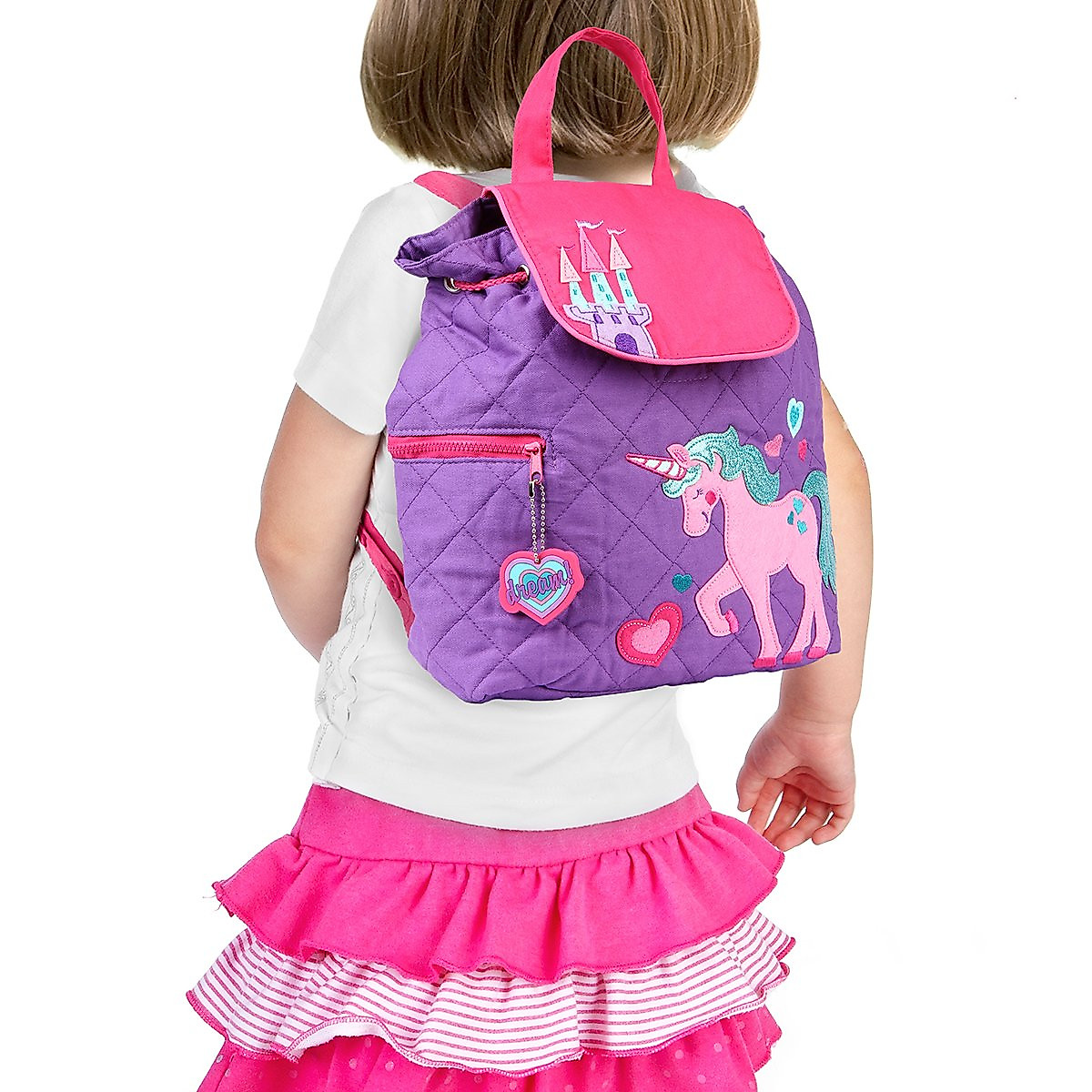Stephen Joseph Girls Quilted Unicorn Backpack and Lunch Box for Kids