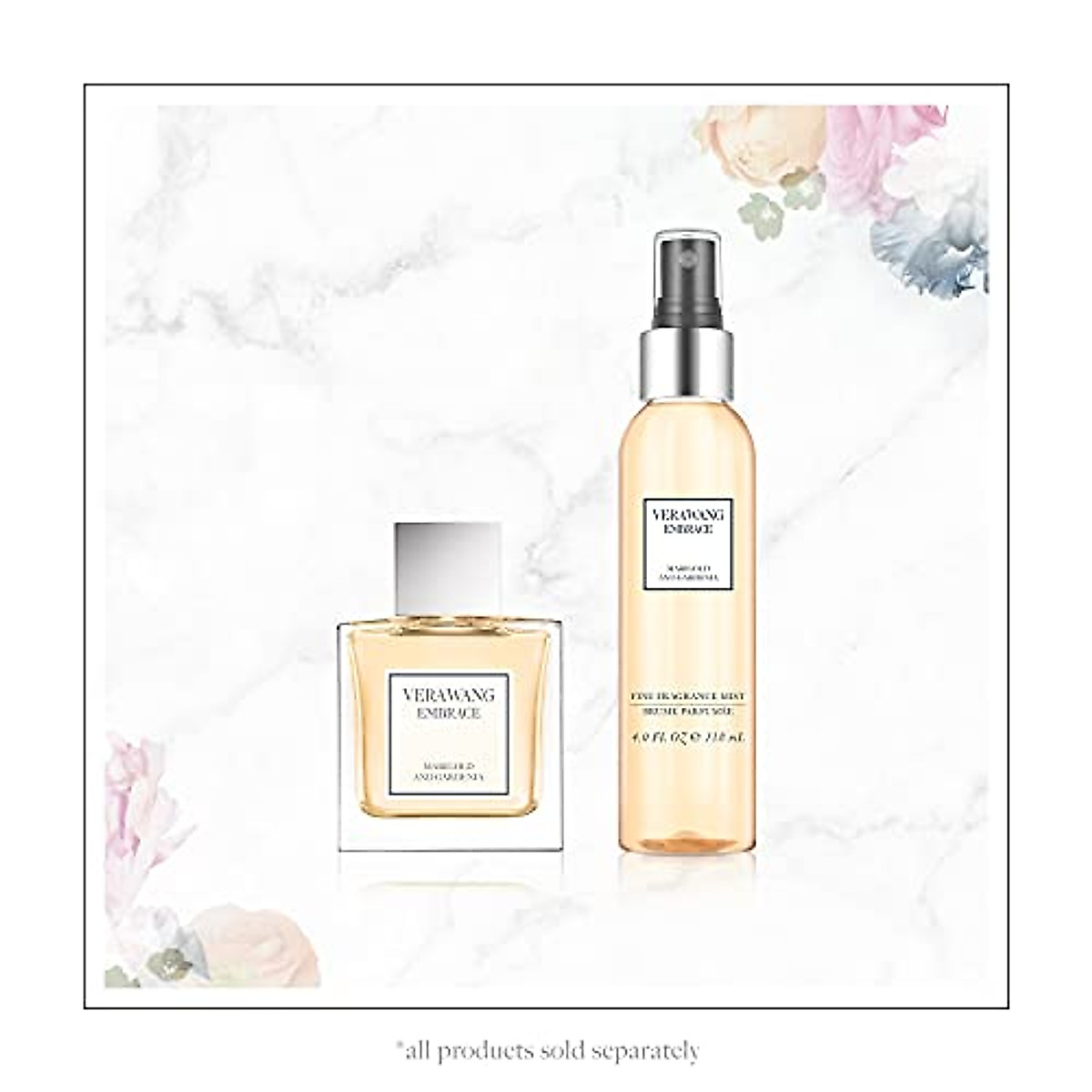 Vera Wang Embrace Body Mist for Women Marigold and Gardenia Scent, 8 Ounce Body Mist Spray Dreamy Floral and Warm Fragrance