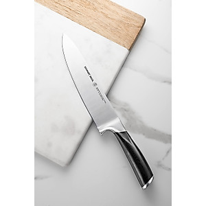 Schmidt Brothers -Heritage 12-Piece Kitchen Knife Set, High-Carbon German Stainless Steel Cutlery, Clear Acrylic Magnetic Knife Block