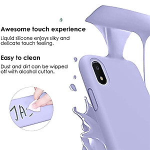 Vinve Liquid Silicone Case for Samsung Galaxy A10e, Gel Rubber Full Body Protection Shockproof Cover Slim Fit Case Drop Protection Case (Purple.)