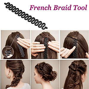 CCbeauty Hair Styling Accessories Ponytail Hair Twist Tool Magic French Braid Tool/Bump Up Volume Hair Inserts/Topsy Tail Kit/Bun Maker/Hair Comb for Women Girls