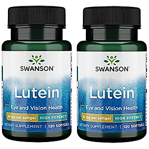 Swanson Lutein 20 Milligrams 120 Sgels (2 Pack)