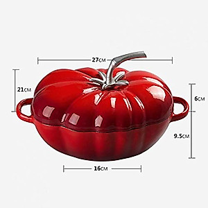 MYYINGBIN Cast Iron Enamel Casserole Stew Pot with Lid Anti-Scalding Silicone Gloves, Non-Stick Pan with Tough Coating, Best Gifts for Family, 3