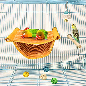 Bird Nest House Winter Warm Parrot House Bed Hammock Tent Toy Bird Cage Perch Stand for Parrots Budgies Parakeet Cockatiels Lovebird Cockatoo Finch Hamster Chinchilla and Other Small Animals (H01)