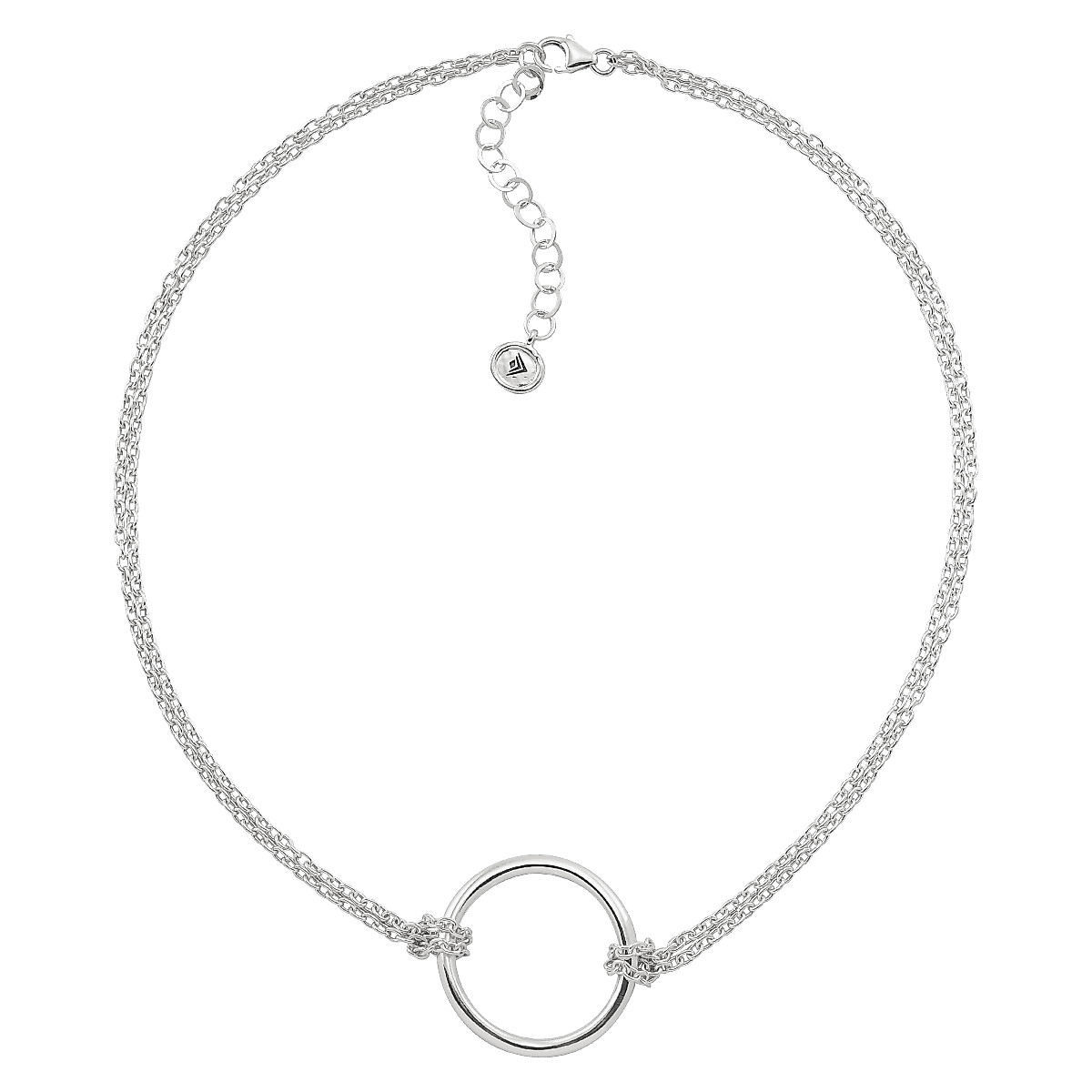 Silpada 'Karma Central' Choker Pendant Necklace in Sterling Silver, 14" + 2"