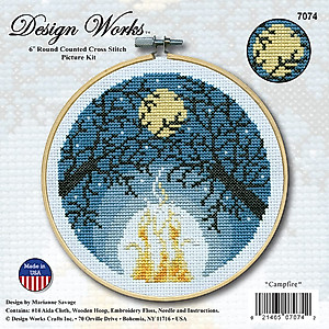 Design Works Crafts Campfire Counted Cross Stitch Kit with Hoop