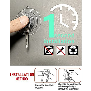 LUPYJI 15 Pack Suction Cup Hooks,Thicken Transparent Reusable Suction Cups for Glass/Kitchen/Bathroom/Shower Wall/Window/Door,Holds up to 4 lbs