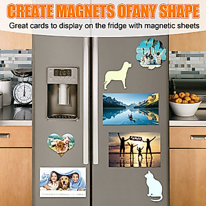 15 Pack Magnetic Sheet with Adhesive, 3.7" x 5.7" Adhesive Magnetic Sheets, Cuttable Flexible Magnetic Sheet, Displate Replacement Magnets Backing