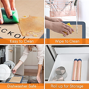 Silicone Baking Mat 2 Pack Non Stick Baking Sheet Cooking Baking Essentials Gadgets,Kitchen Accessories Pan Liner Like Reusable Parchment Paper Oven Half Sheet Silicone Induction Cooktop Protector