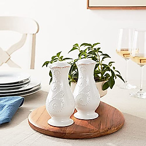 Lenox French Perle White Tall Salt and Pepper Set -