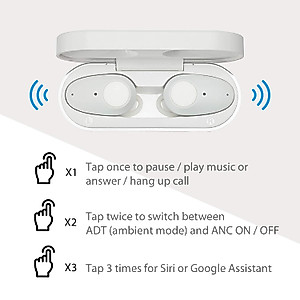 nannio A1 Wireless ANC Earphones Earbuds Active Noise Cancelling