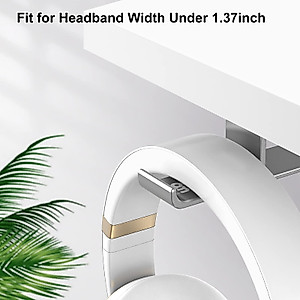 6amLifestyle Headphone Hanger Stand Under Desk Aluminum Headphone Hook Holder with Powerful Adhesive & Screws Widely Used for PC Gaming DJ Headphones, Gray - GY701