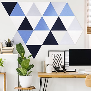 PHATWOLF 6 Pack Triangle Acoustic Panels for Soundproofing & Sound Dampening, High Density Decorative Sound Absorbing Panel for Wall, Home, Office & Studio Acoustic Treatment (Sky Blue)