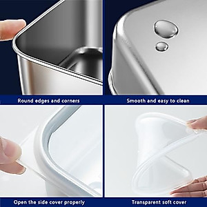 Pujito Stainless Steel Food Storage containers with Lids Snack Containers Food Prep Containers Stackable Small Bowls for Salad, Sandwich, Fruit, Ice Cream (6)