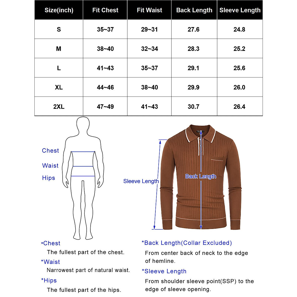 PJ PAUL JONES Mens Vintage Knit Sweater Long Sleeve Lapel Collar Pullover Sweater Black XL