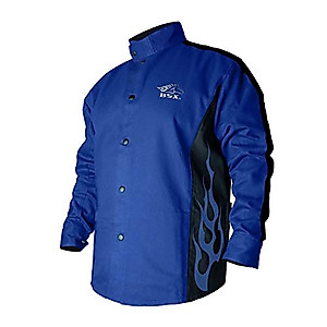 Black Stallion unisex adult Comfortable Fit revco bsx blue FR welding jacket size medium, Blue, Medium US