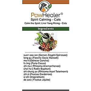 PawHealer Calm The Spirit: Liver Yang Rising - Cats with Aggression - 2 fl oz (59 ml) - Works Great for Over 10 Years in The Herbal Business. …