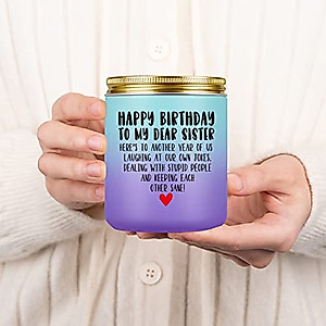 GSPY Sister Birthday Candle - Funny Birthday Gifts for Sister - Sister Birthday Gifts from Sister, Brother - Happy Birthday to My Dear Sister - Happy Birthday Gifts for Sister, Little, Big Sister