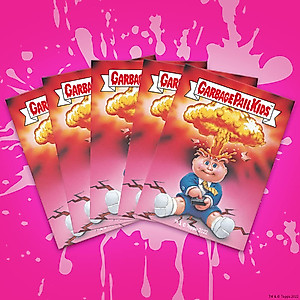 Garbage Pail Kids Premium Card Sleeves | 100 Card Protector Sleeves | 64mm x 89mm Sleeves Fit Standard Size Playing Cards & Collector Cards | Card Sleeve Back Artwork Featuring Adam Bomb Character
