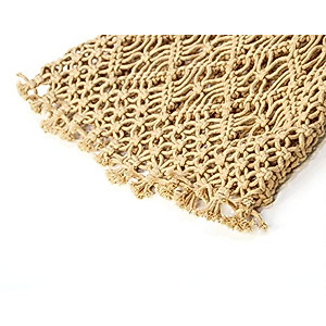 CHIC DIARY Womens Hand-woven Straw Shoulder Bag Summer Beach Handles Tote Handbag (#02-Khaki)