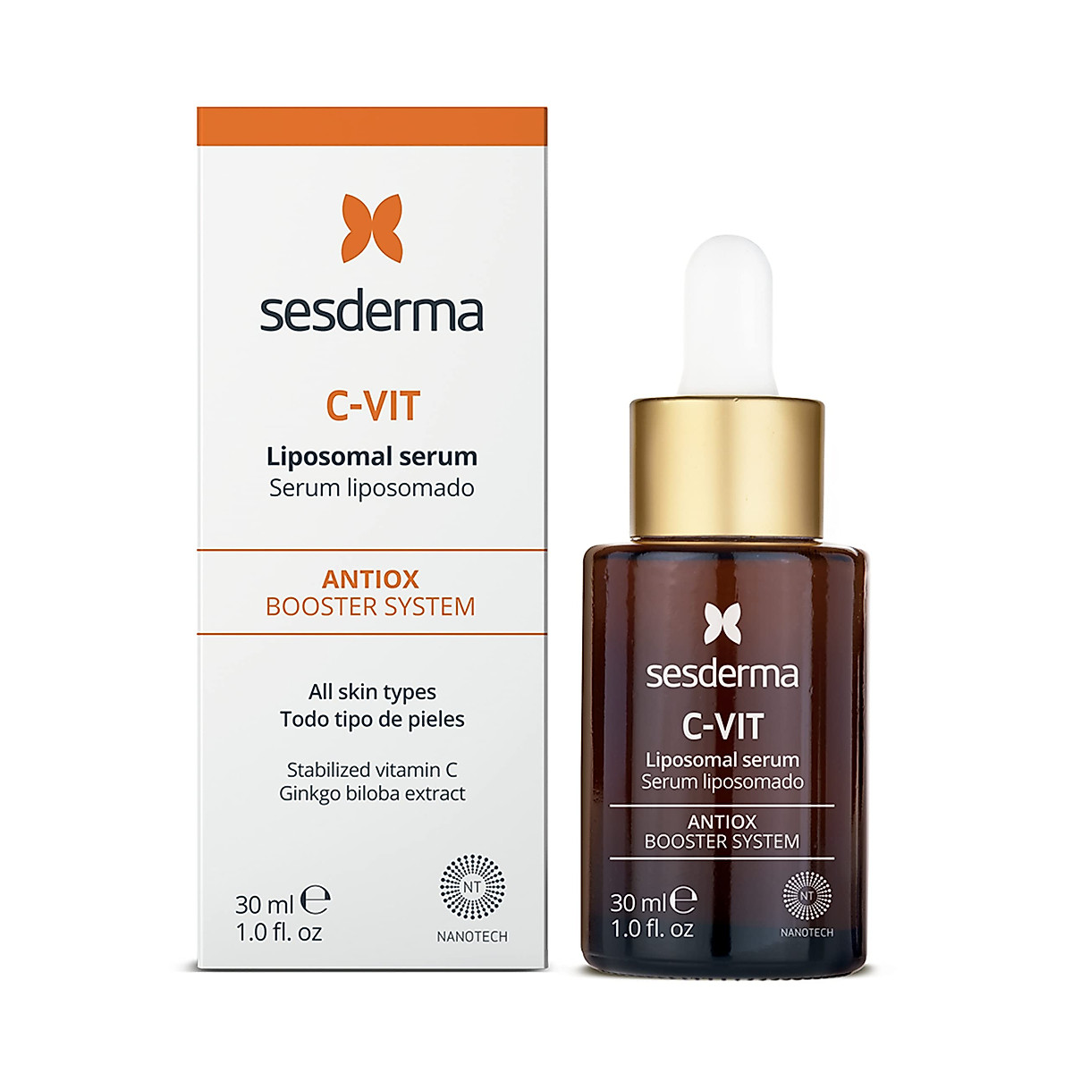 Sesderma | C-Vit Liposomal Serum | Hydrated and Radiant Skin | Antioxidant Serum | First Signs of Ageing | Pigmentation | Vitamin C Serum for Face | Professional Skincare | 30 ml