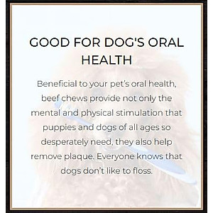 Frankly Pet Original Beef Chew - Peanut Butter Flavored Chips - Collagen Packed, Ingredients Sourced and Manufactured in The U.S.A. - 16 Oz Bag