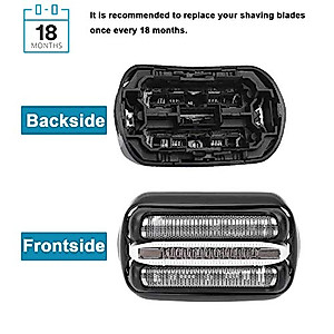 Shaver Foil & Cutter Blade for Braun Series 3 32S 320S-4 340S-4 350CC-4 330S-4 Silver
