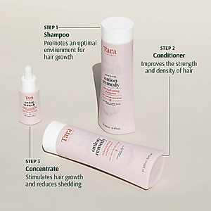 Tara Onion Remedy Hair + Root Revival System. Cruelty-Free: 3-Step Treatment – Shampoo + Conditioner + Serum for Stronger, Thicker and Longer hair. Free from Parabens, Sulfates and Mineral Oils