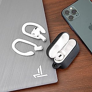 WC HookZ + WC TipZ - Over Ear Hooks and Memory Foam Tips Combo for Airpods Pro by Wicked Cushions | White & Black