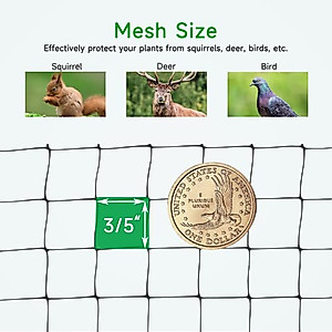 GreatBuddy Garden Netting, 7 x 50ft Deer Fence Netting Anti Birds, Squirrels, Deer or Other Animals, Perfect for Garden Plants Fruit Trees Vegetables Protection, Heavy Duty and Reusable