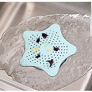 HLLMX, LLMX 4 PCS Starfish Hair Catcher Bathroom Drainage Net Kitchen Filter Cover Bathtub Drainage Net Hair Catcher Is Used To Prevent Blockage Of Kitchen And Bathroom Drainage Outlets