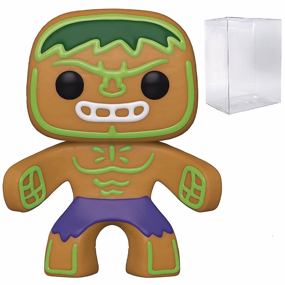 POP Marvel: Holiday - Gingerbread Hulk Funko Vinyl Figure (Bundled with Compatible Box Protector Case), Multicolored, 3.75 inches