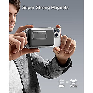 Anker 633 Magnetic Battery (MagGo), 10,000mAh Foldable Wireless Portable Charger, 20W USB-C Power Delivery for iPhone 14/14 Pro / 14 Pro Max, iPhone 13/12 Series. (Black)