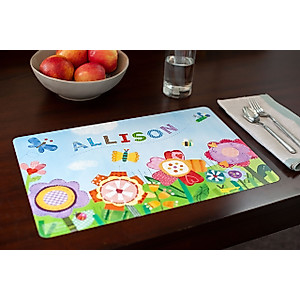 Personalized Placemat for Kids, Flowers - I See Me!