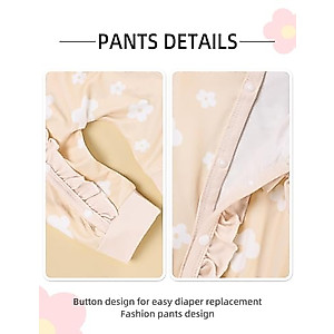 Okgirl Newborn Girl Clothes Baby Girl Outfit Floral Romper Cream Jumpsuit Bow Ties Baby Girl Outfit