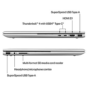 HP 2022 Envy X360 2-in-1 15.6" FHD Touchscreen Laptop, Intel Evo Platform Core i7 1255U, 64GB RAM, 2TB PCIe SSD, Backlit Keyboard, Intel Iris Xe Graphics, Windows 11 Pro, Silver, 32GB USB Card