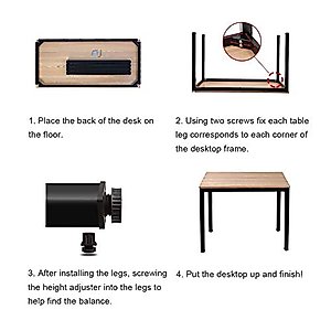 Need Small Computer Desk for Home&Office- 31.5'' Length Small Writing Desk Gaming Desk Students Laptop Use, Teak Color Desktop & Black Frame AC3BB(8060)