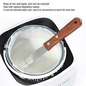 3 pieces waxing stainless steel spatula for clean application of wax or sugaring paste, wax spatula metal spatula for Brazilian waxing, stainless steel hair removal and wax spatula