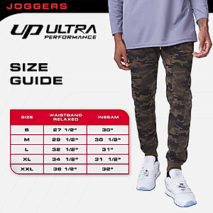 Ultra Performance Athletic Joggers for Men, Workout Sweatpants for Men, 3 Pack