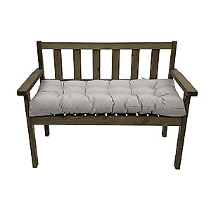 Waterproof Indoor/Outdoor Bench Cushion, Swing Cushion, Thicken Patio Bench Rocking Seat Pad for Lounger Garden Patio Lounger Bench,Wicker Loveseat Settee (Light Grey)
