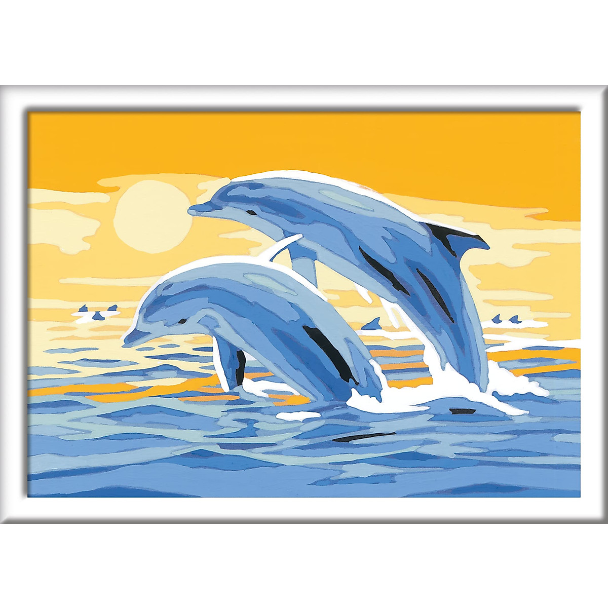 Ravensburger CreArt Delightful Dolphins Paint by Numbers Kit for Kids - Painting Arts and Crafts for Ages 7 and Up, Multi-Colored, único
