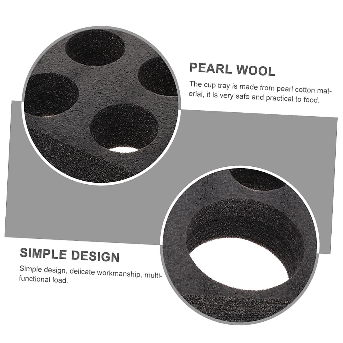 2 Pcs Pearl Cotton Cup Holder Portable Cup Carrier Foam Drink Holder 32 oz Cups Cup Holder Tray for car Thermal Coffee Mug Coffee Cup Carrier Tray Black Mug Bottle Holder re-usable